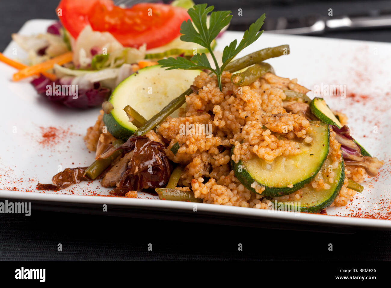 couscous dish with vegetables Stock Photo - Alamy