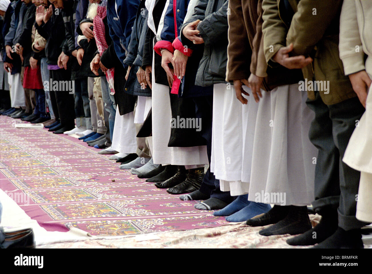 Muslims praying in London Stock Photo - Alamy