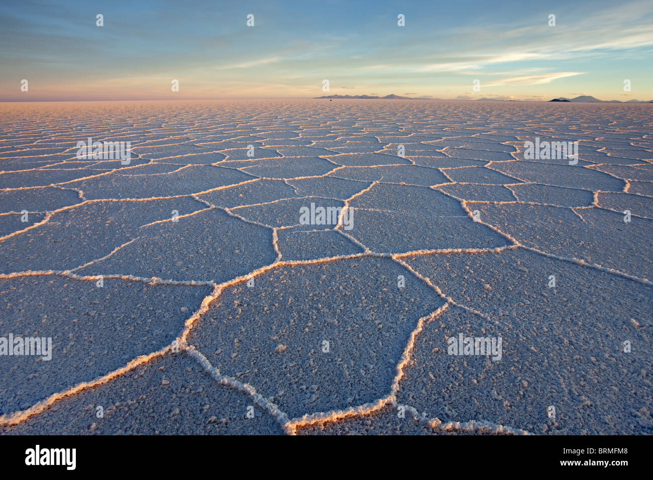 Salar de Uyuni: Sunset Texture Stock Photo - Alamy