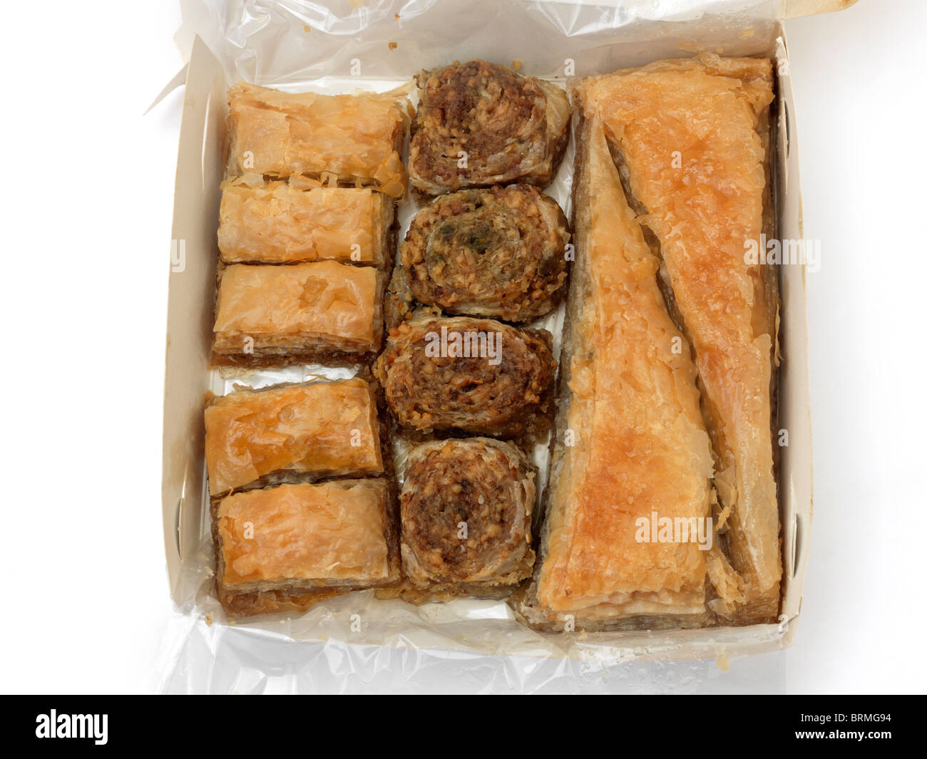 Greek Sweets Baclava In Box Stock Photo - Alamy