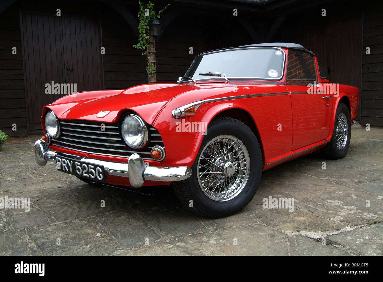 Red Triumph TR5 Stock Photo - Alamy