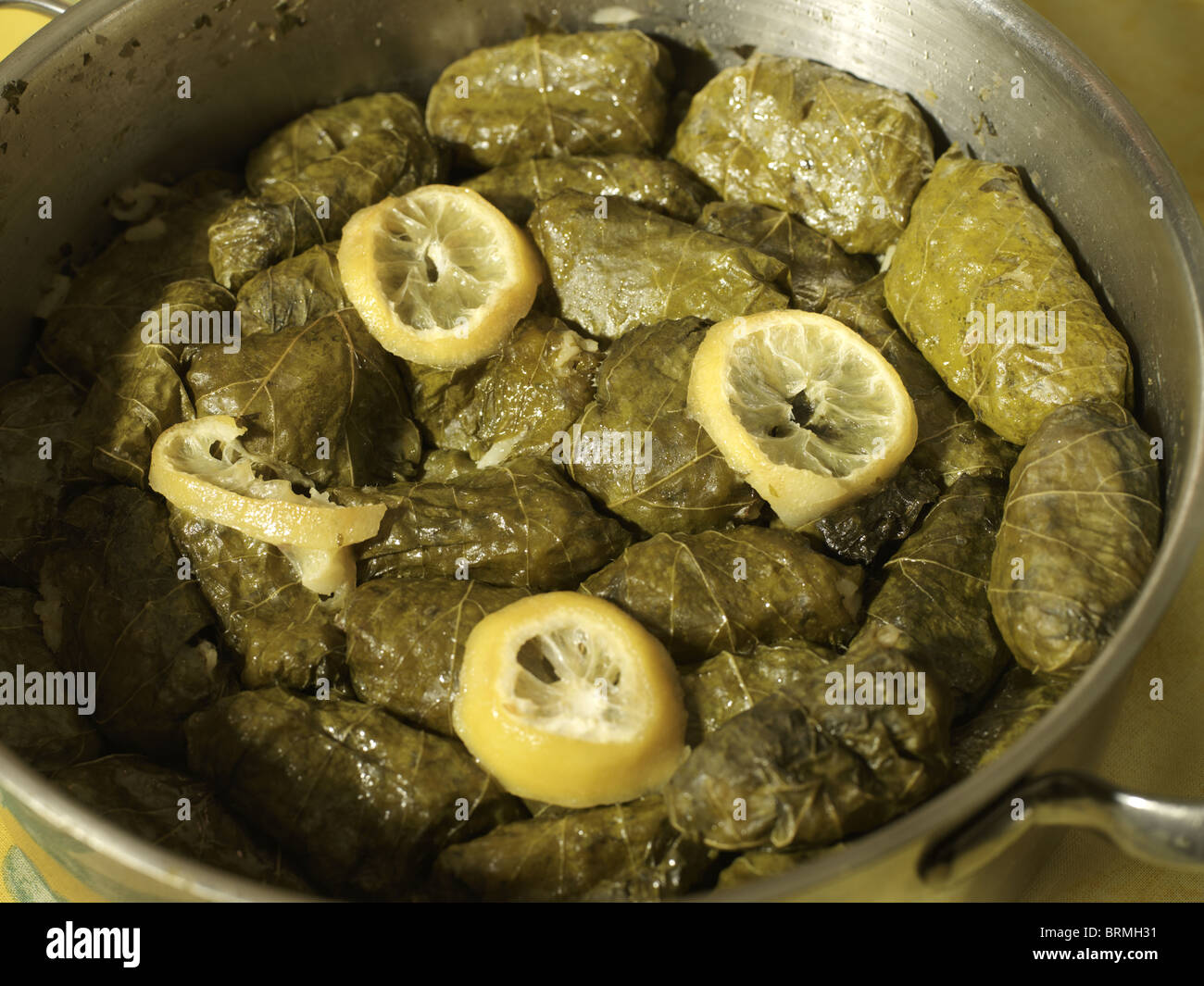 Pot of stuffed vine leaves hi-res stock photography and images - Alamy