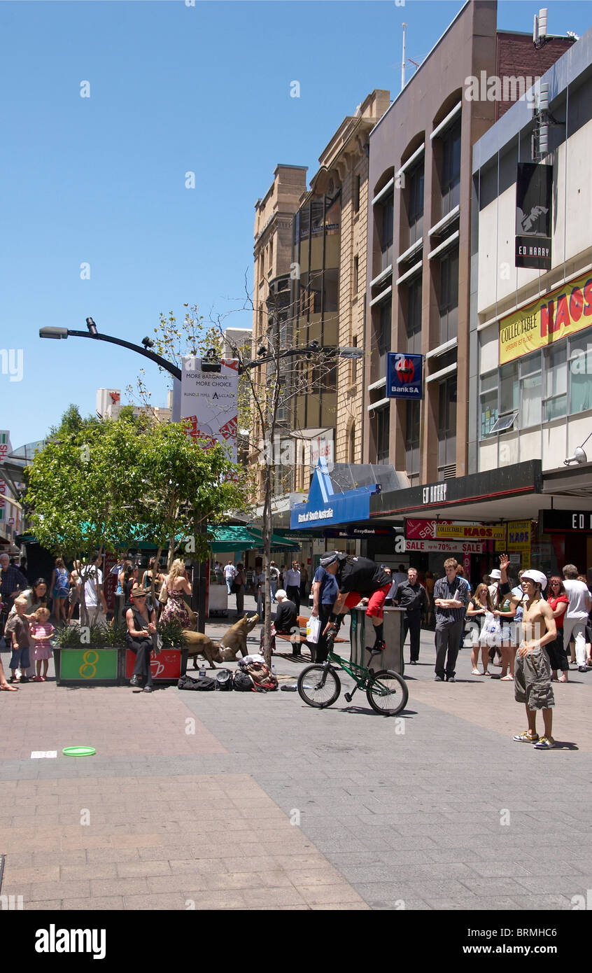 busy streets of Adelaide with popular shopping areas Stock Photo - Alamy