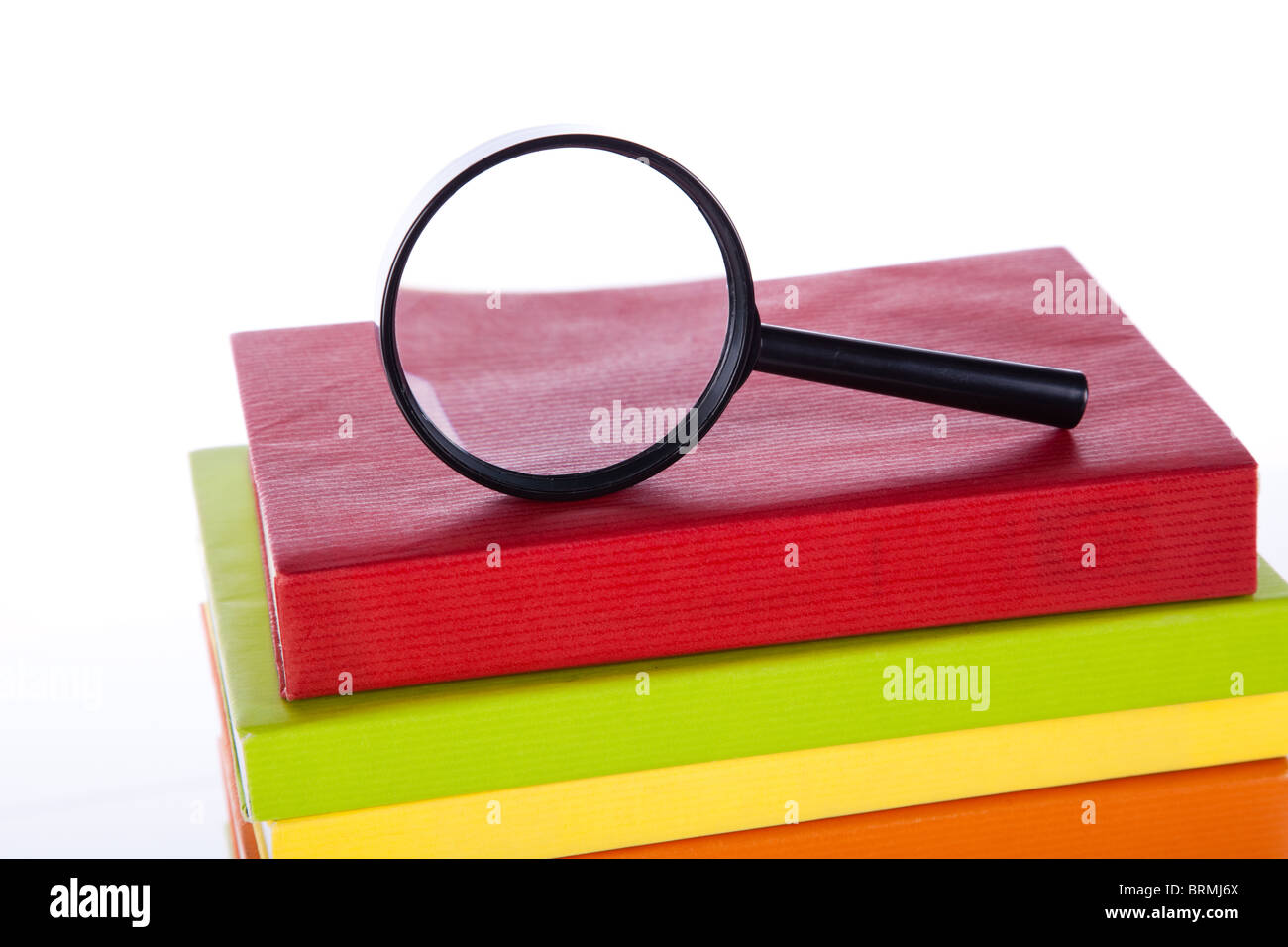 Finding the right book and best information Stock Photo - Alamy
