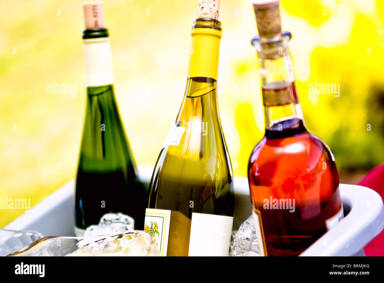 3 wine bottles hi-res stock photography and images - Alamy