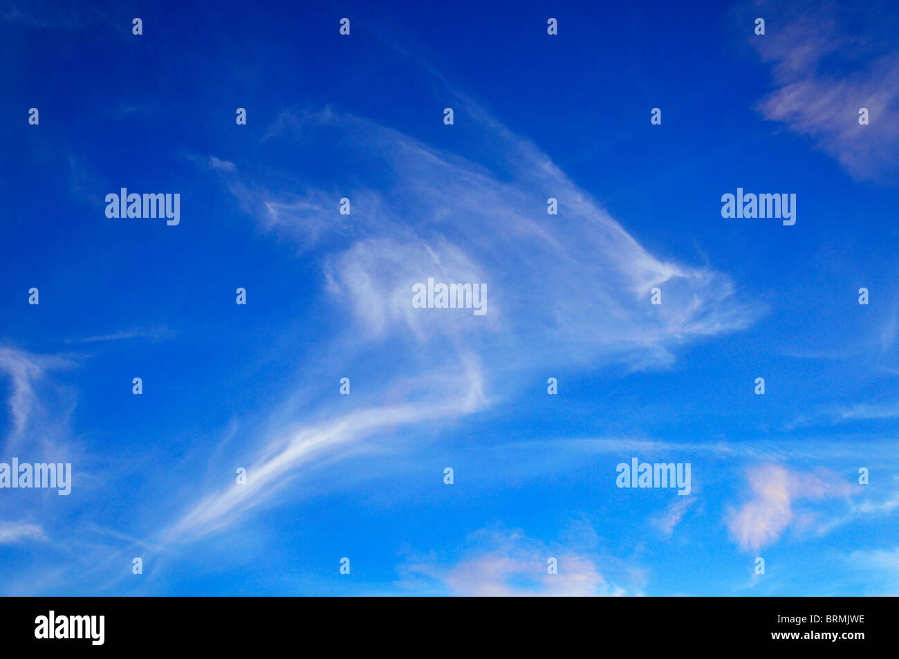 A fly fish cloud formation above Canton Sankt Gallen, Switzerland CH ...
