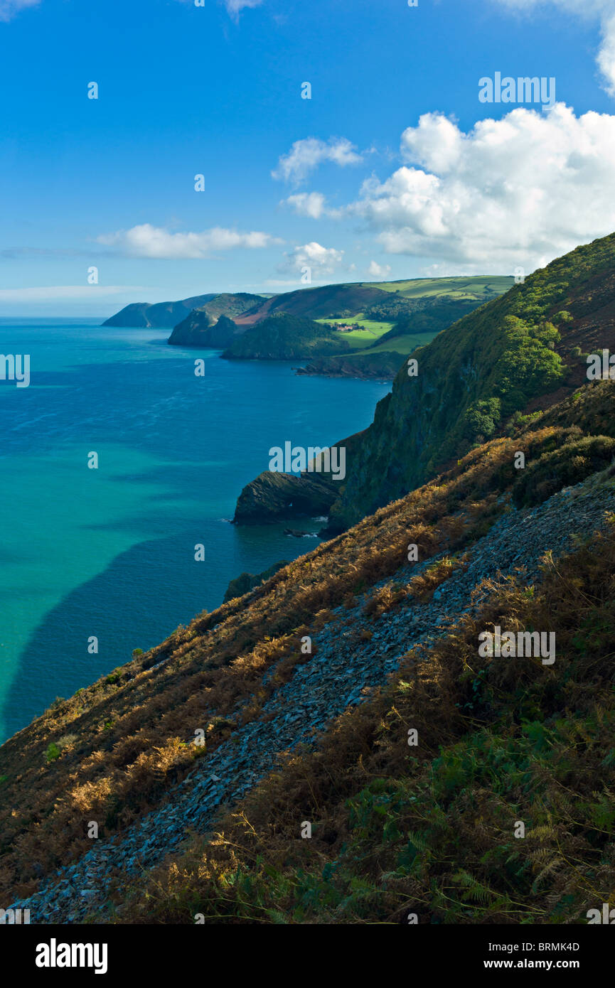 North Devon - the coast at Woody Bay near Lynton Stock Photo - Alamy