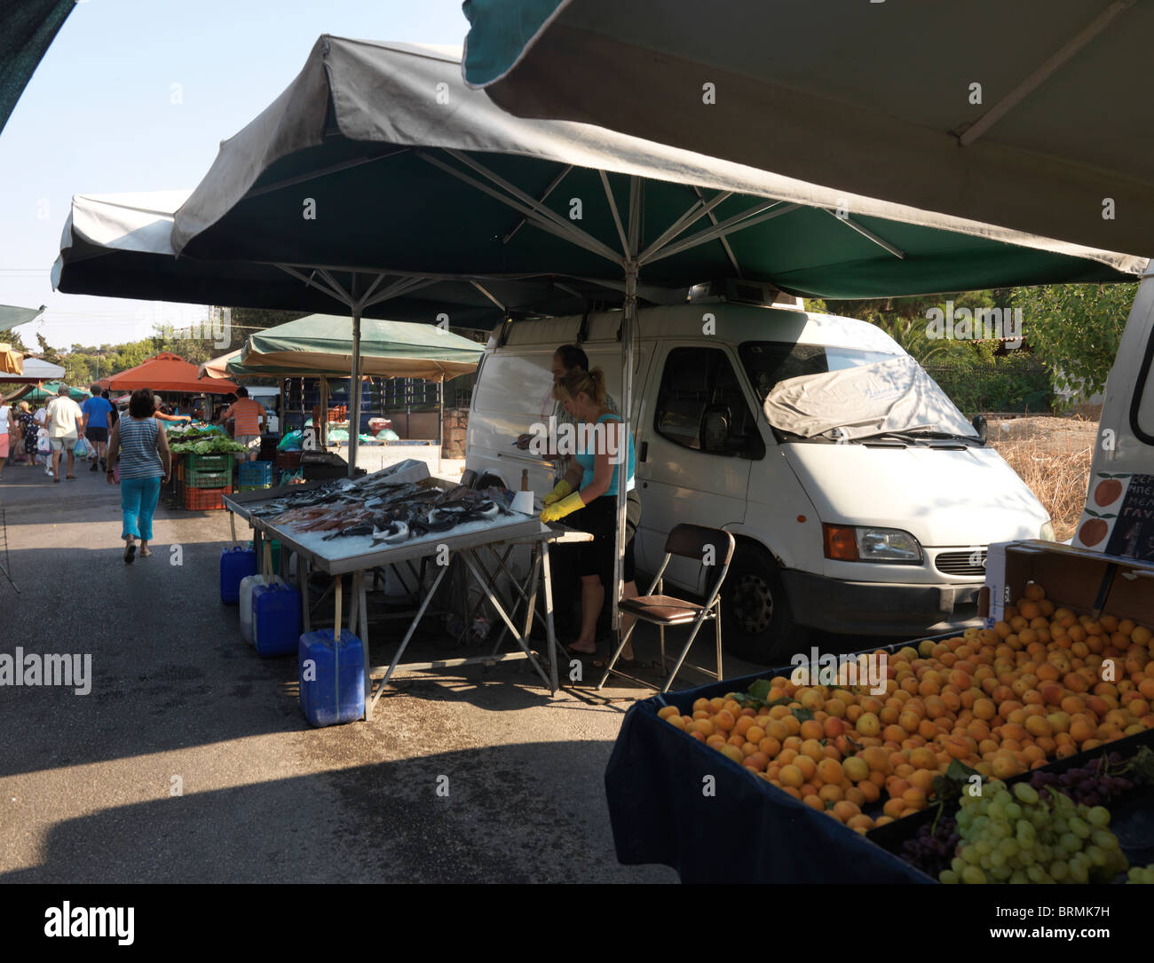 Vouliagmeni Athens Greece Saturday Market Stock Photo - Alamy