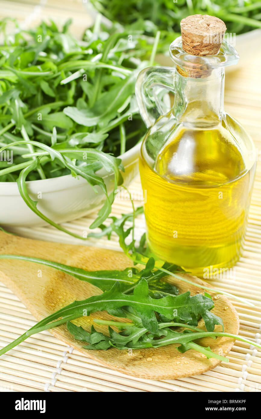 Green salad leaves salad dressing hi-res stock photography and images ...
