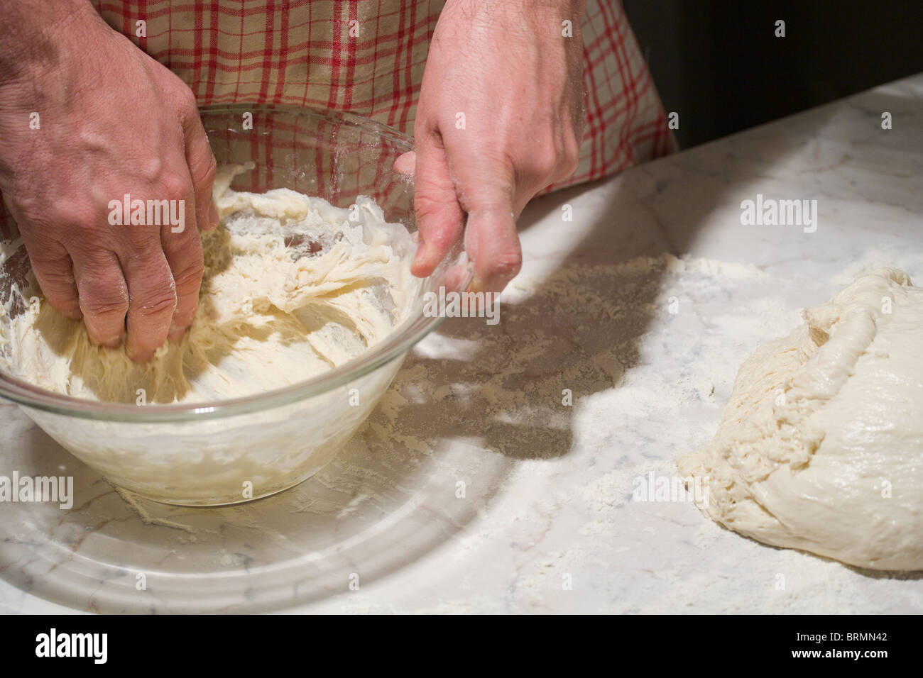 Process of baking homemade bread Stock Photo - Alamy