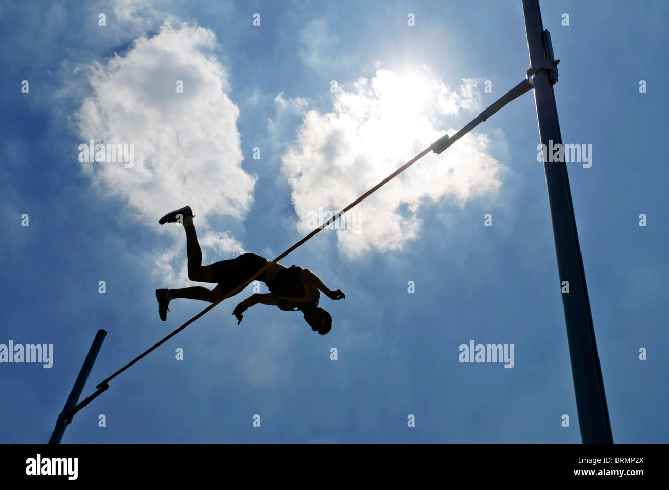 Pole vaulter jump hi-res stock photography and images - Alamy