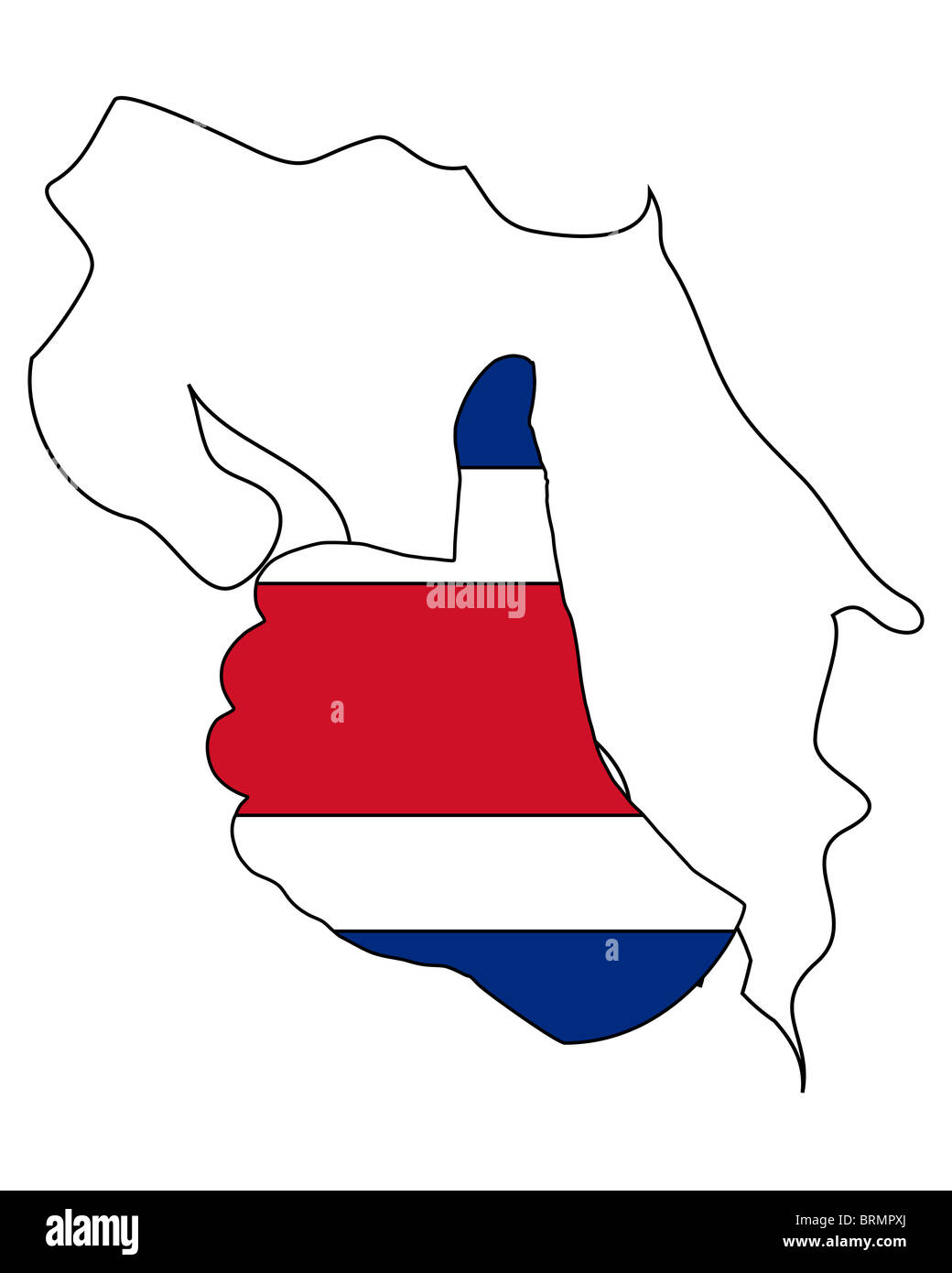 Costa Rica Hand Signal Stock Photo - Alamy