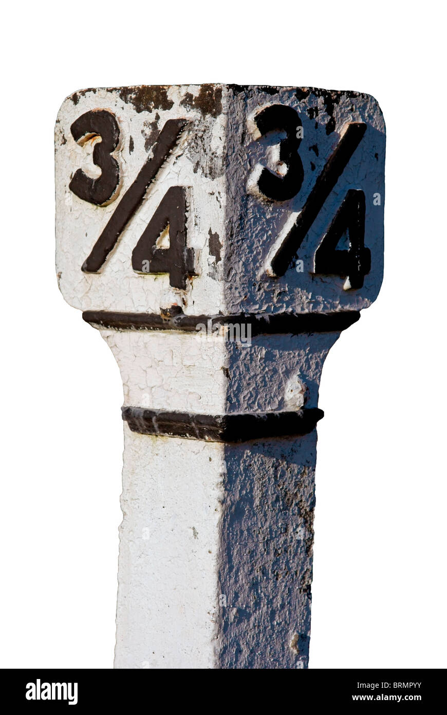 3/4 mile marker Stock Photo - Alamy