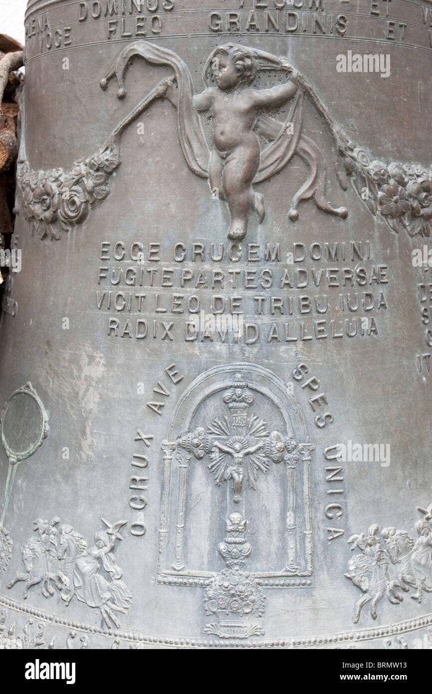inscriptions on bell Molise Italy Stock Photo - Alamy