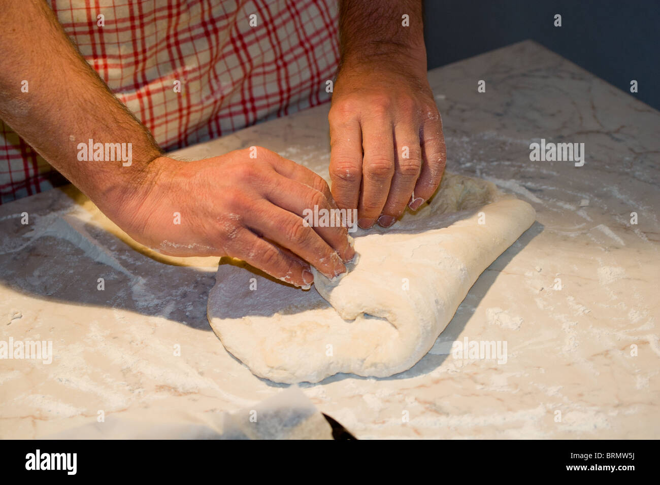 Process of baking homemade bread Stock Photo - Alamy