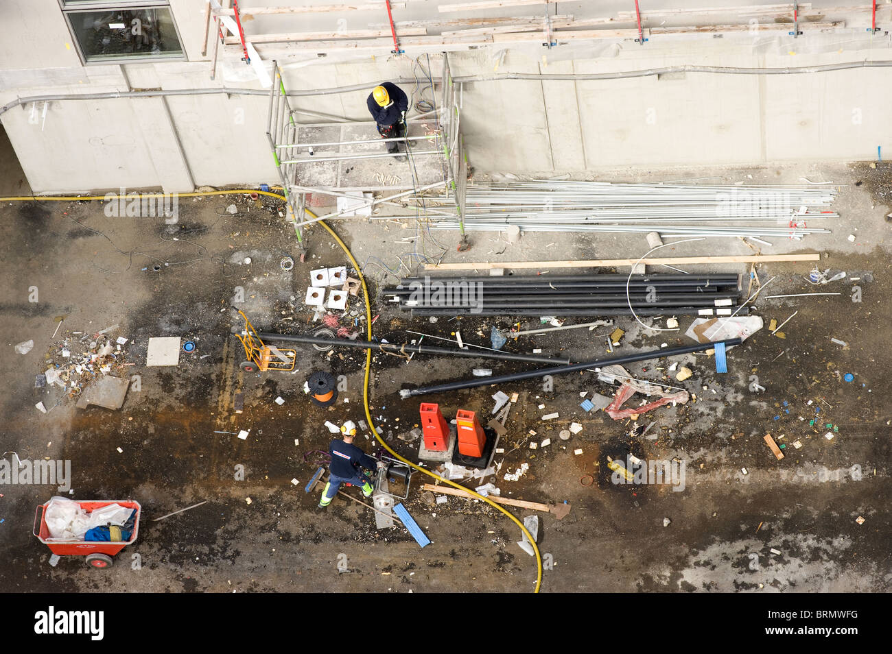 Workers at building construction, Sweden Stock Photo - Alamy