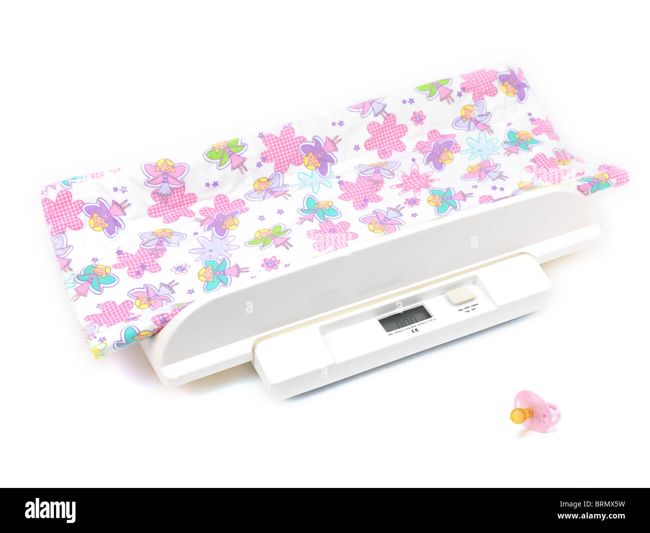 Baby scales isolated against a white background Stock Photo - Alamy