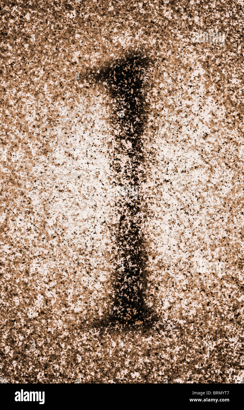 High resolution background of the number one imprinted on granite ...