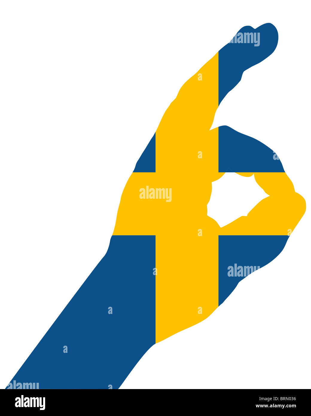 Swedish finger signal Stock Photo - Alamy