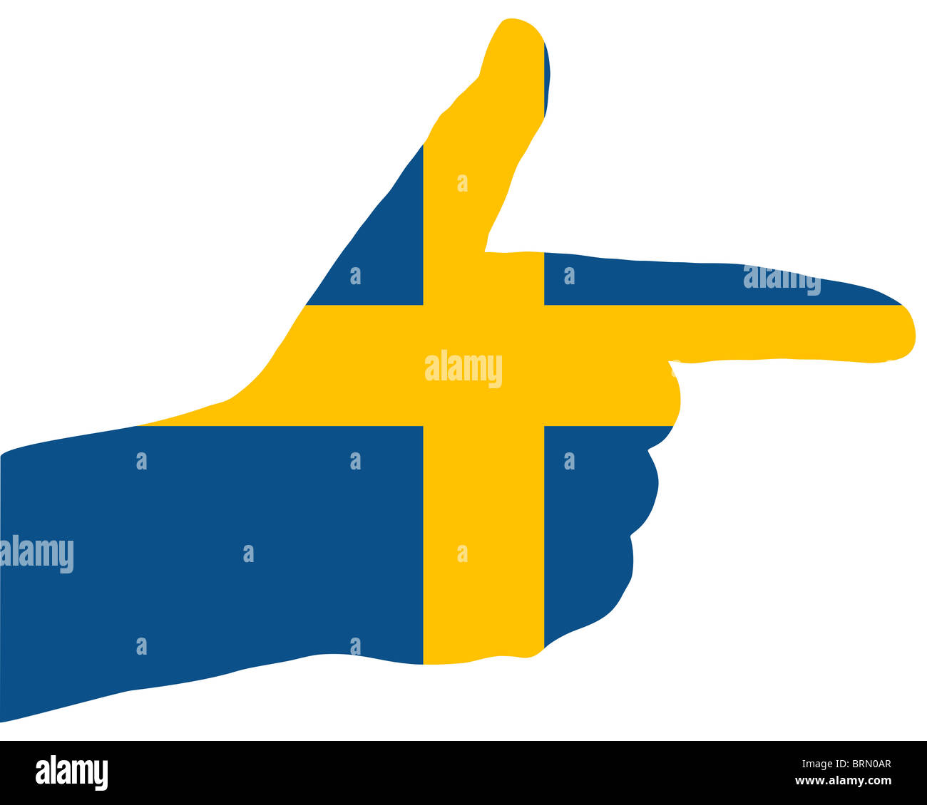 Swedish finger signal Stock Photo - Alamy