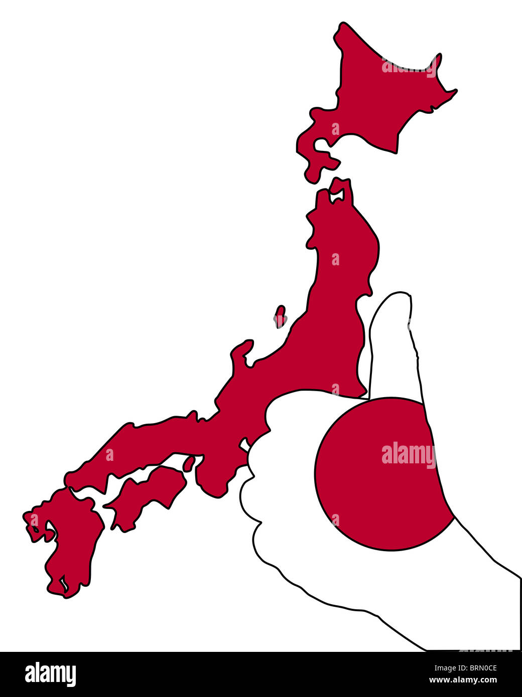 Japan hand signal Stock Photo - Alamy