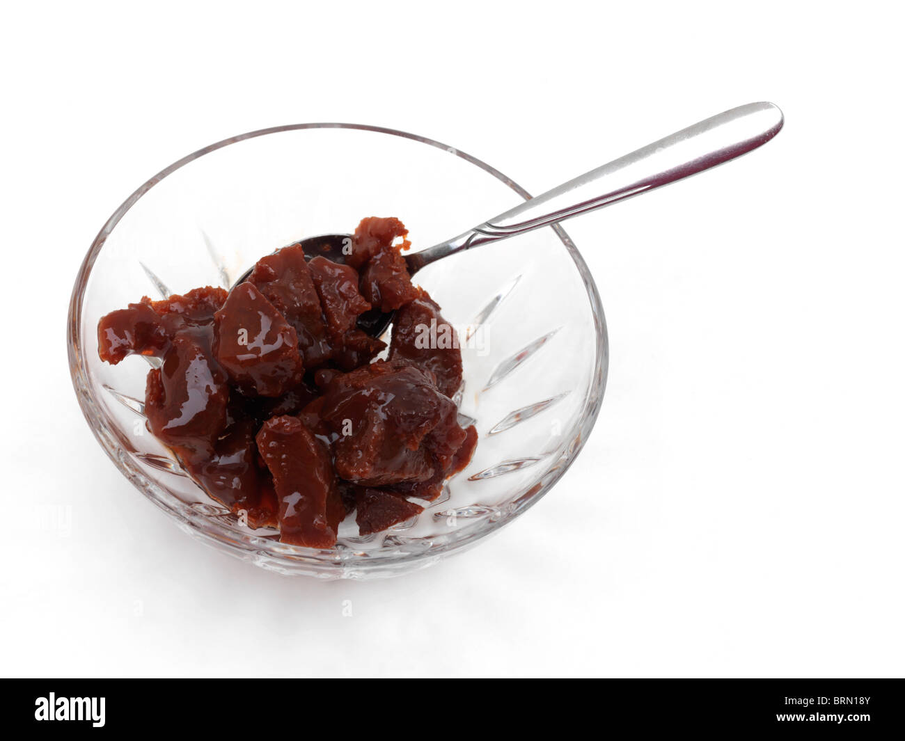 Greek Spoon Sweets Quinces In Glass Bowl Stock Photo - Alamy