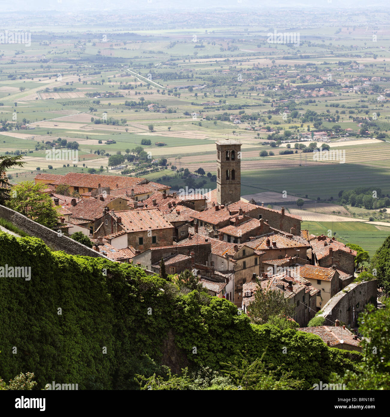 Ancient city of Cortona in Tuscany Italy Stock Photo - Alamy