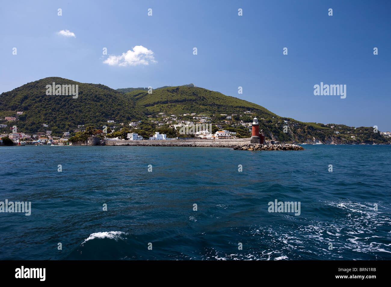 Italy, gulf of naples, campania, ischia island. Ischia Ponte and the ...