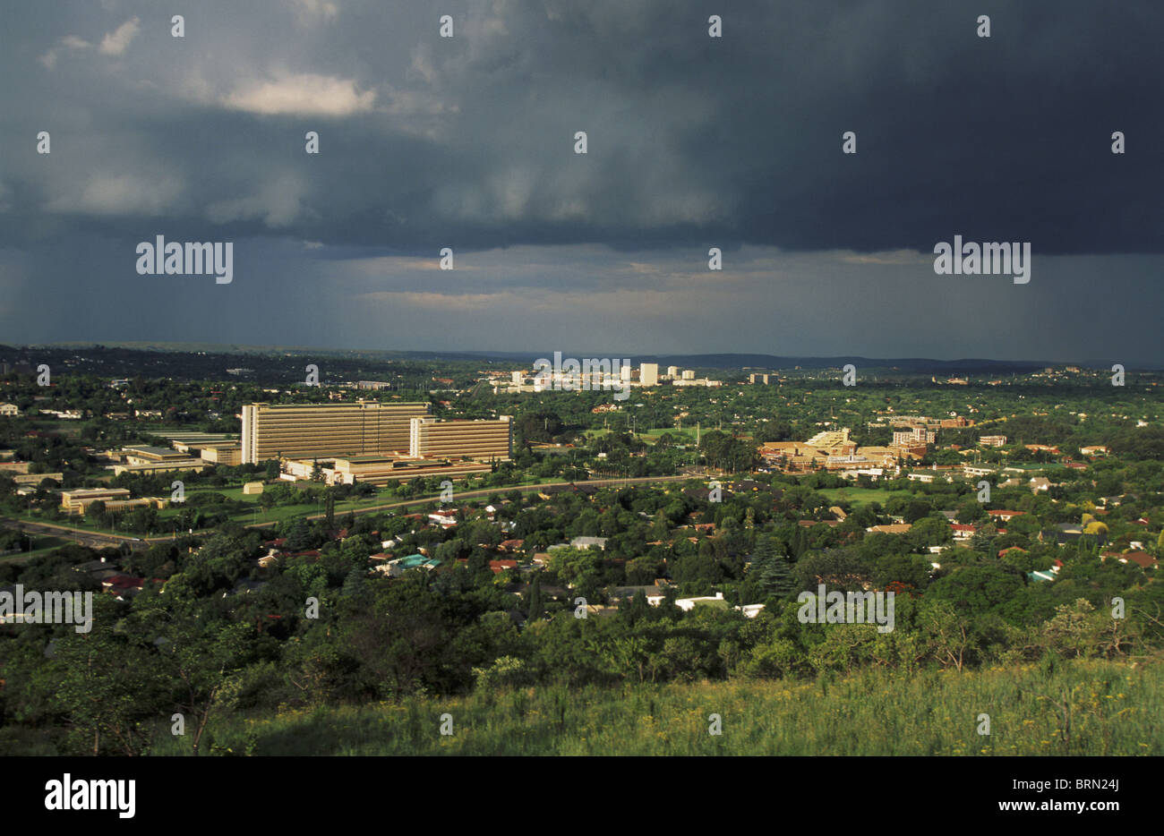 Pretoria viewed from Johan Rissik Drive below Klapperkop Fort ca. year ...