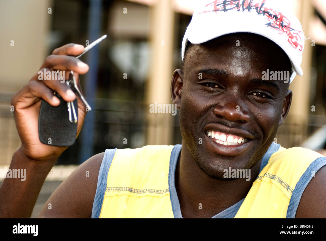 namibia, windhoek, taxi driver Stock Photo - Alamy