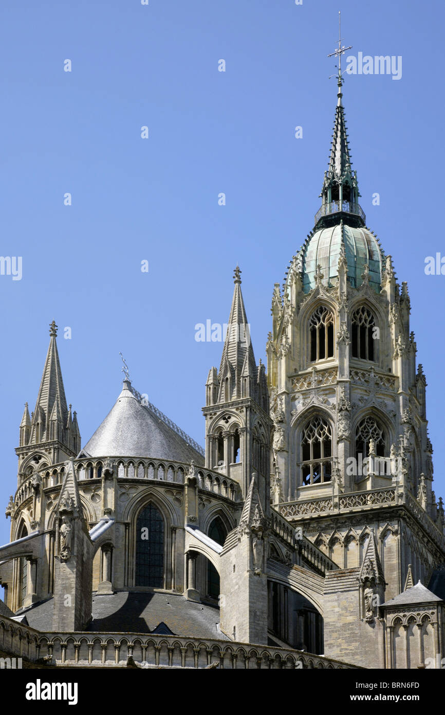 Bayeux cathedral towers france hi-res stock photography and images - Alamy