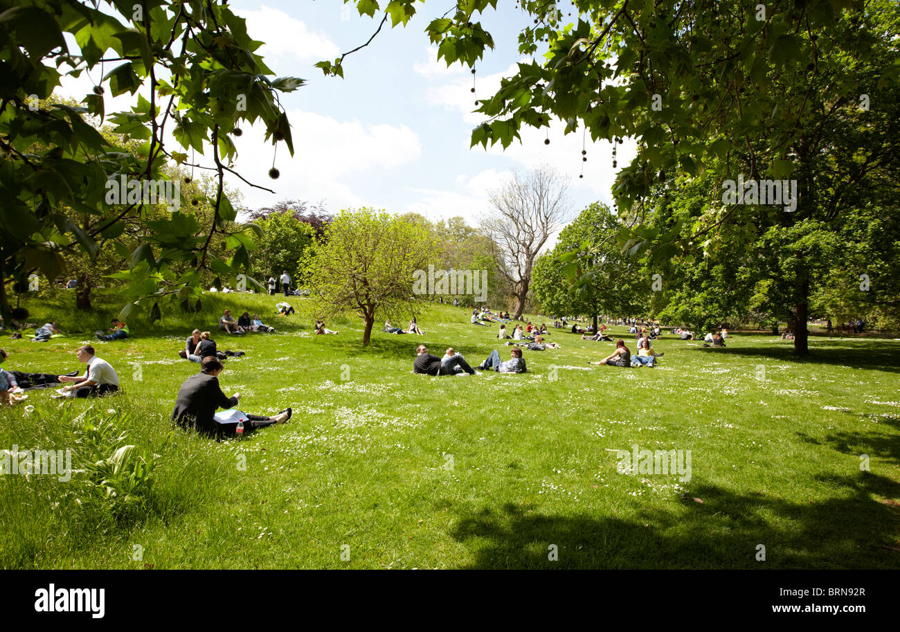 Summer In Green Park London UK Europe Stock Photo - Alamy