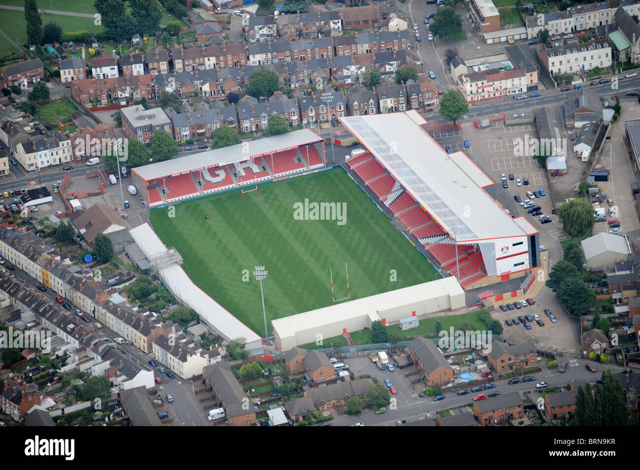 Gloucester RFC's Kingsholm stadium with the new C&G main stand 2009 ...