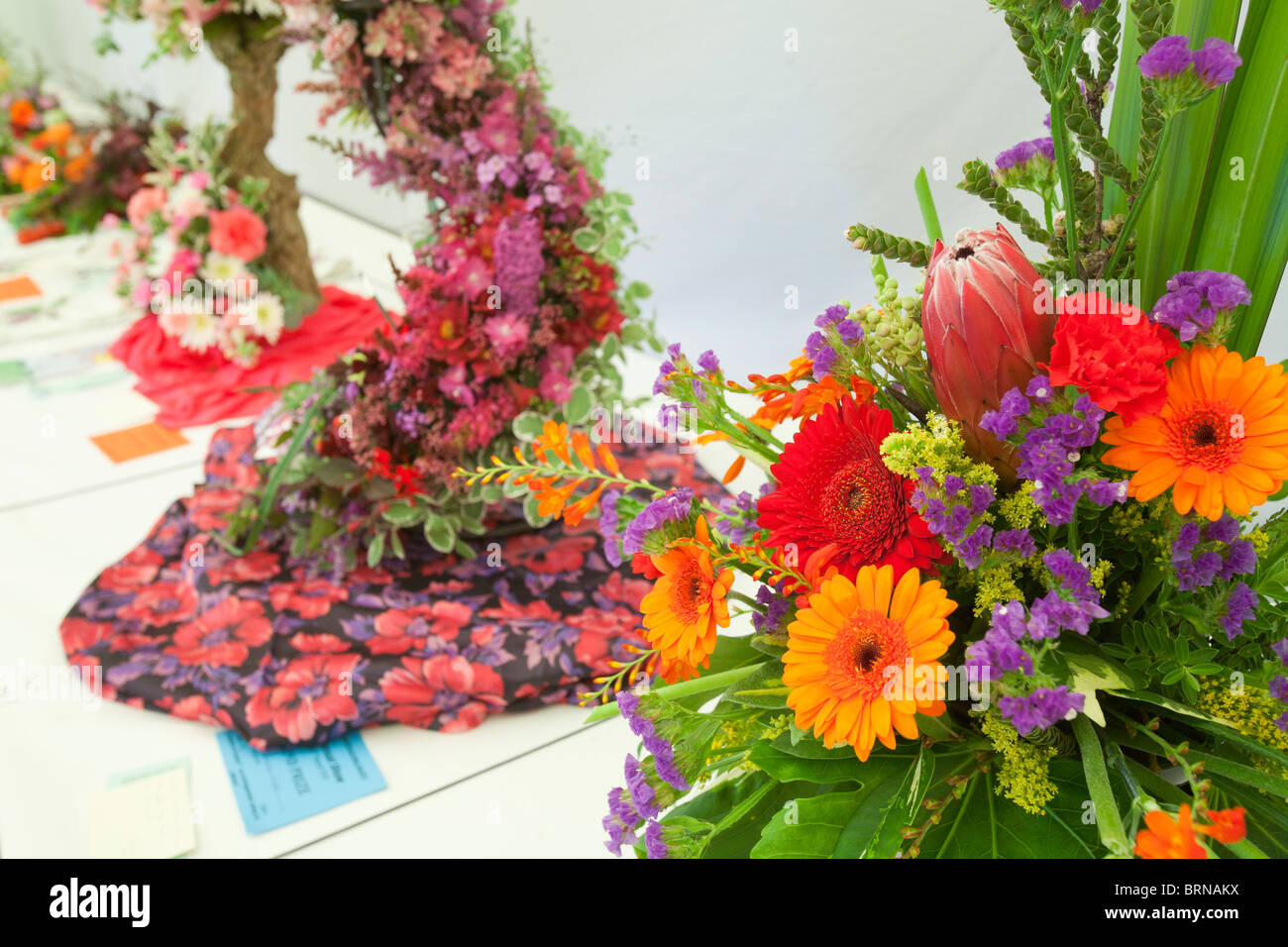 The floral competition in the produce tent at the Rusland Vale ...