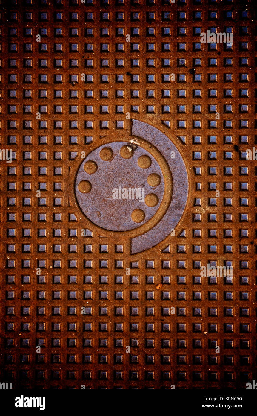 Telephone manhole cover hi-res stock photography and images - Alamy