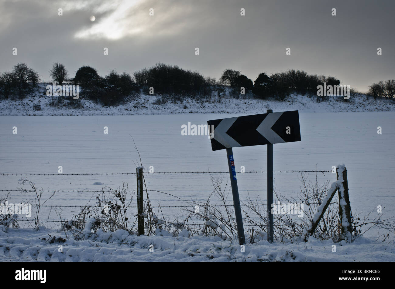 Sharp bend warning sign hi-res stock photography and images - Alamy