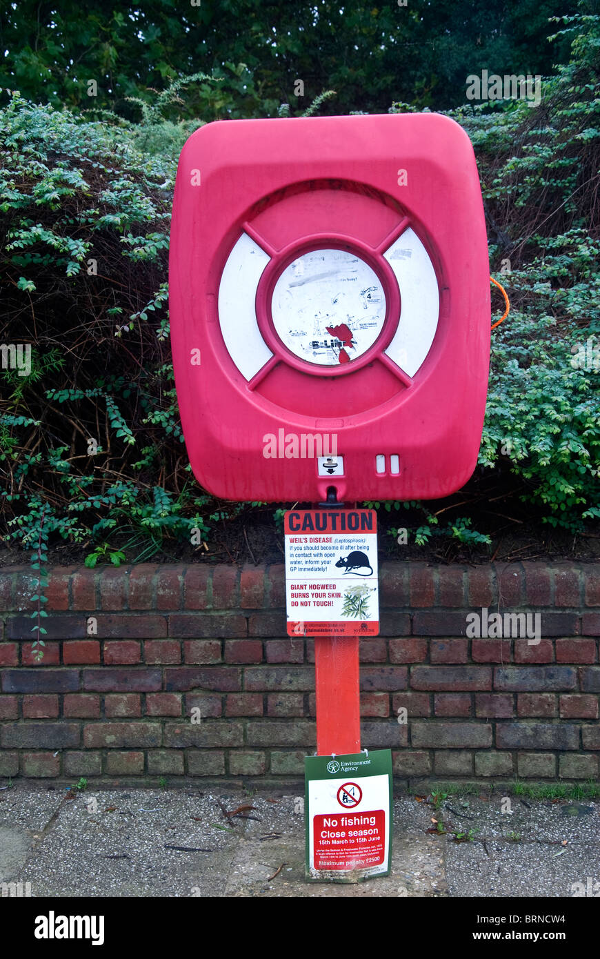 River life saving equipment Stock Photo - Alamy