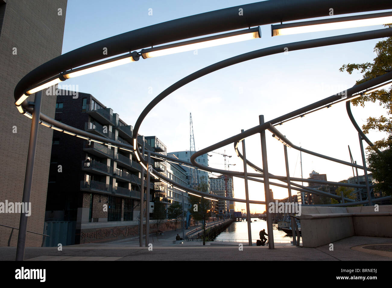 Germany Hamburg , New harbour city with opera house and music hall ...