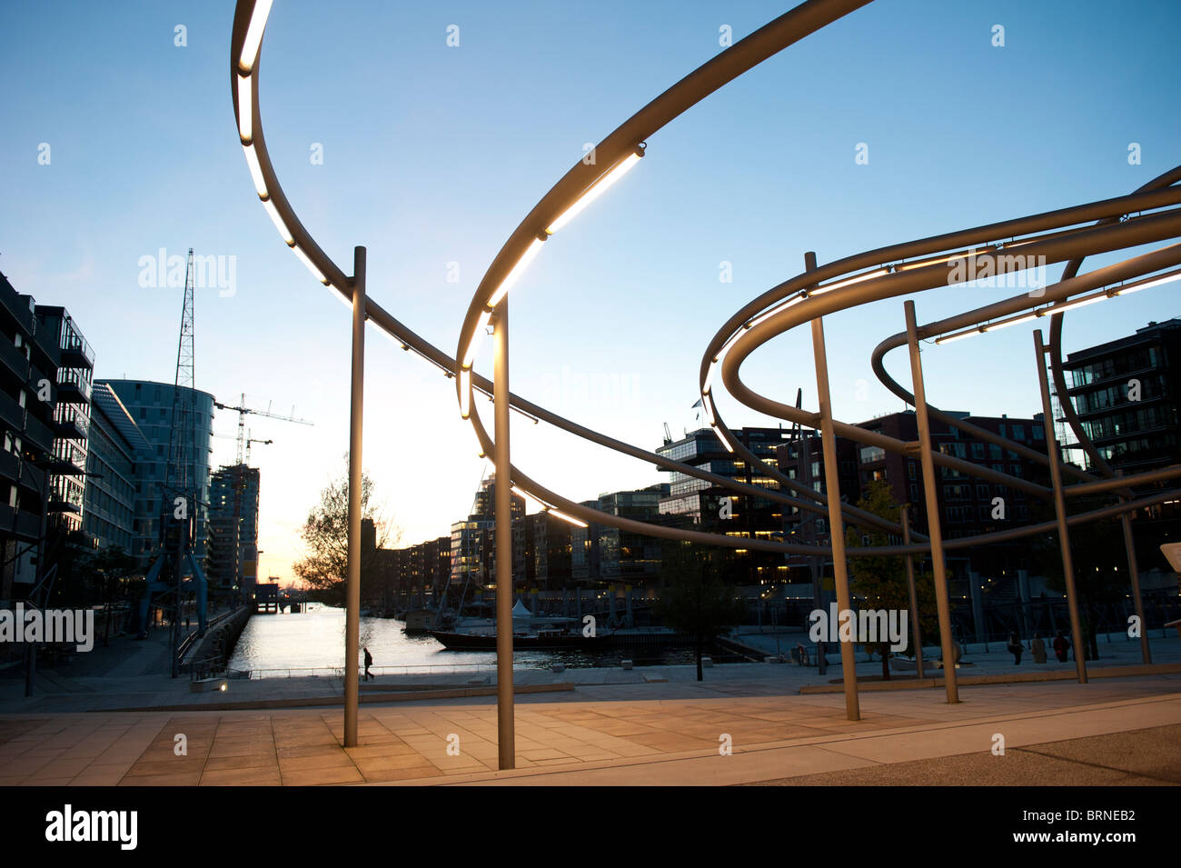 Germany Hamburg , New harbour city with opera house and music hall ...