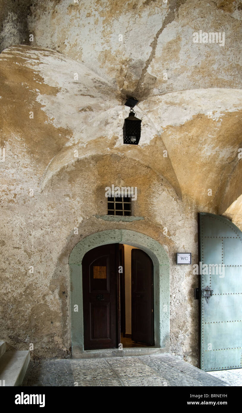 Castle entrance at Lake Bled in Slovenia Stock Photo - Alamy