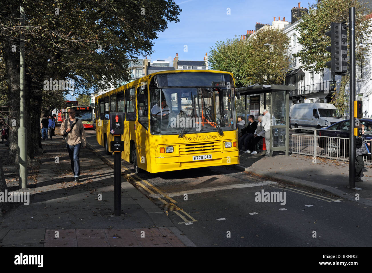The Big Lemon bus which runs on fuel made from waste cooking oil in ...