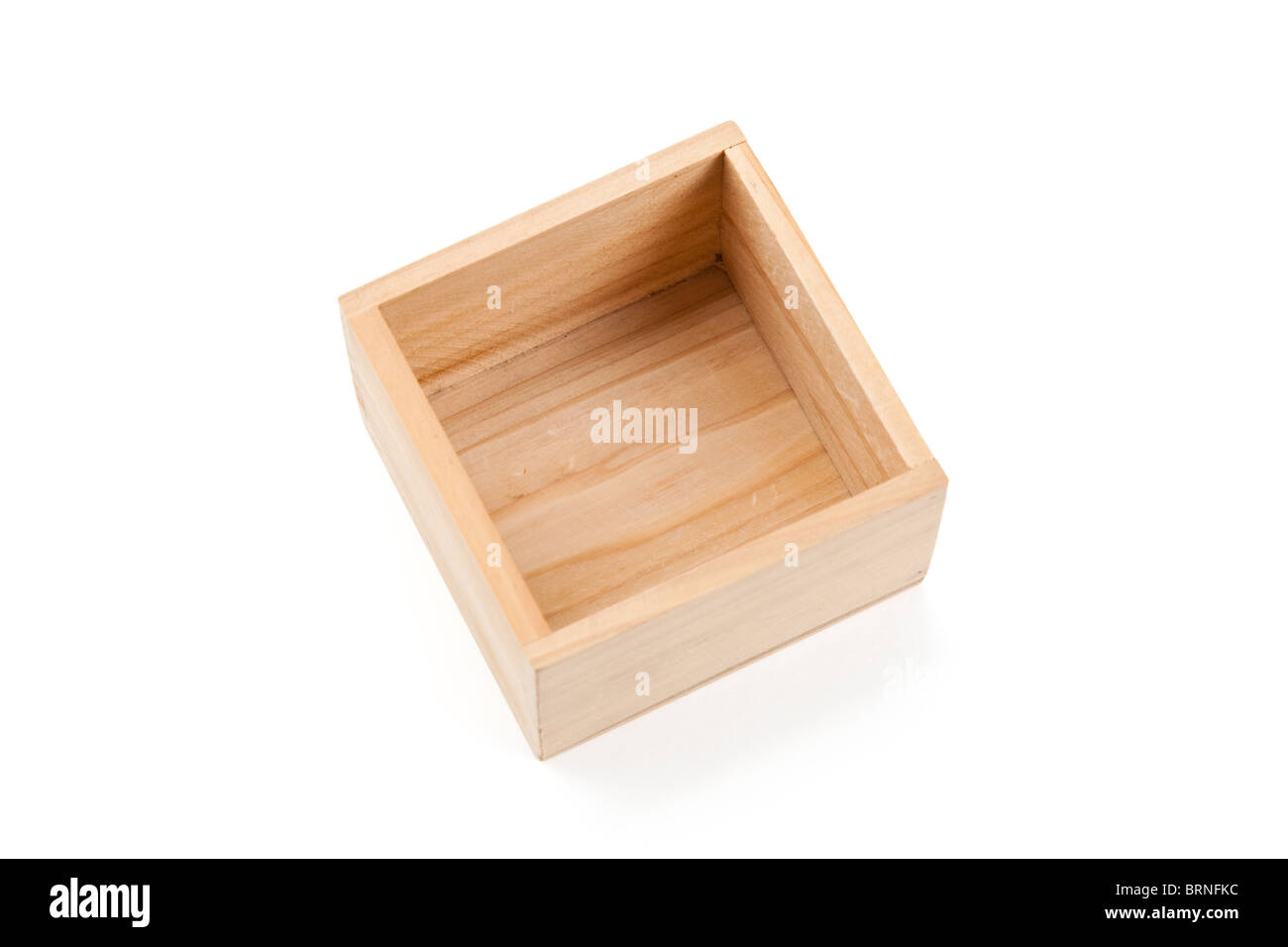 Empty wood Box with white background Stock Photo - Alamy