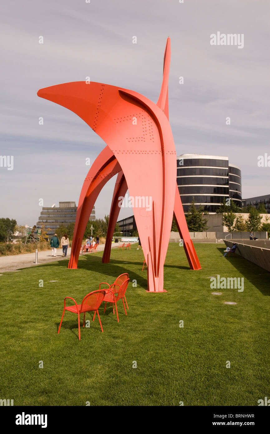 Eagle Sculpture in Olympic Sculpture Park Seattle Washington State USA ...