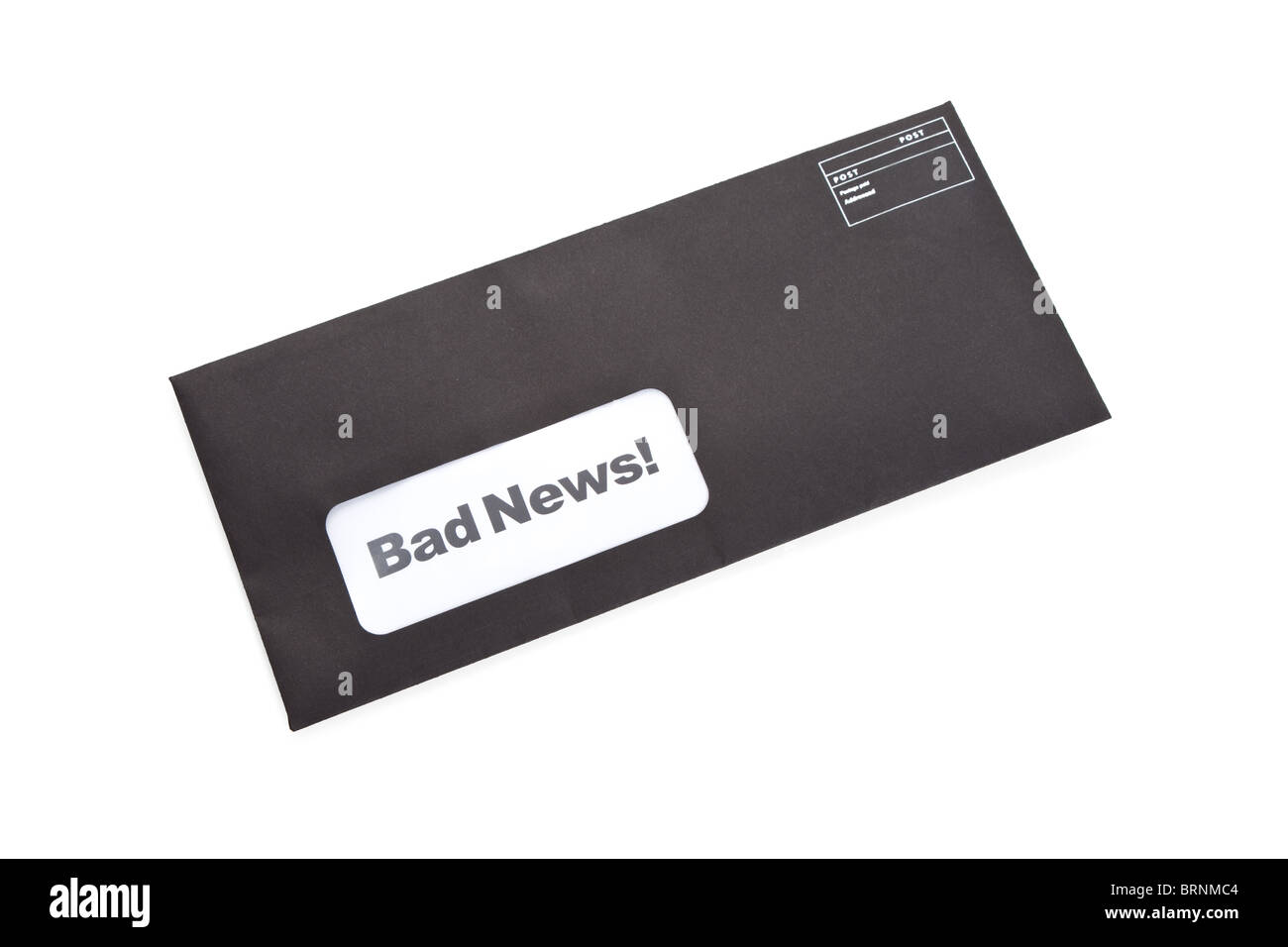 Bad News and envelope, concept of failure Stock Photo - Alamy