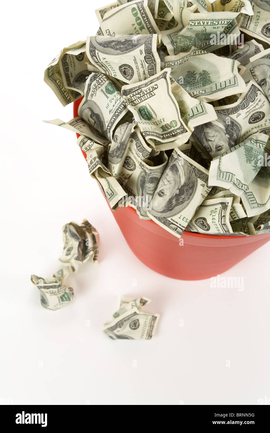 Money in the garbage hi-res stock photography and images - Alamy