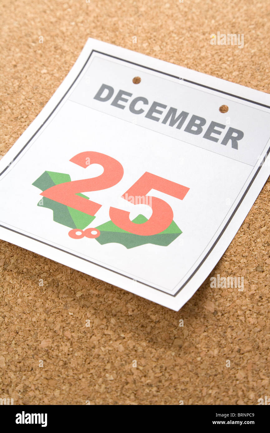 Christmas day, calendar December 25 for background Stock Photo - Alamy
