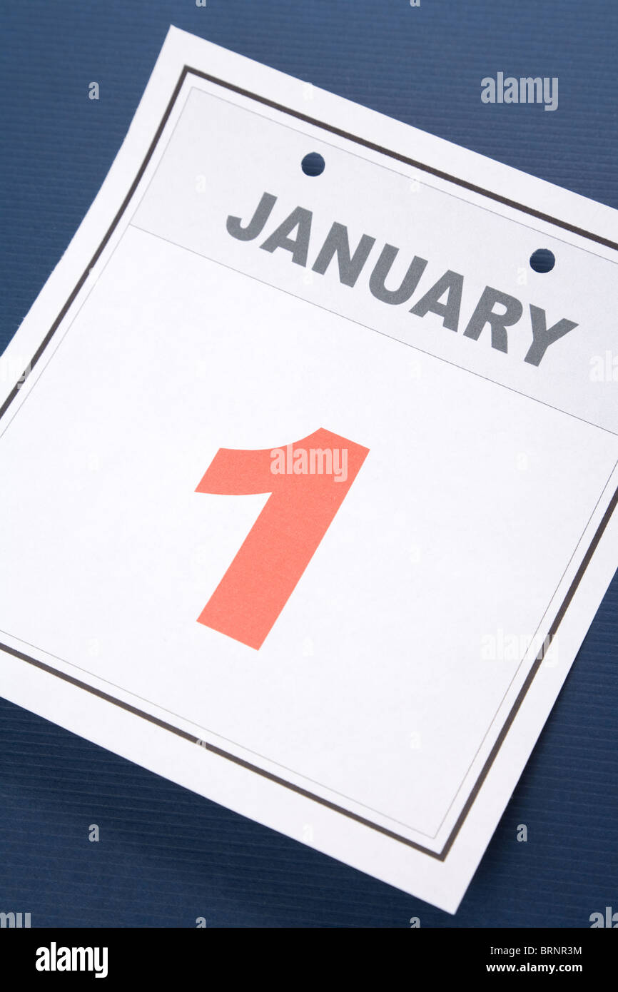 New Year, calendar date January 1 for background Stock Photo - Alamy