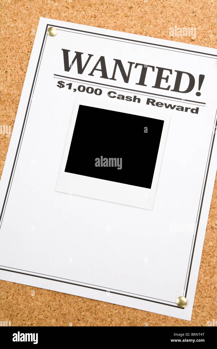 Wanted reward poster hi-res stock photography and images - Alamy
