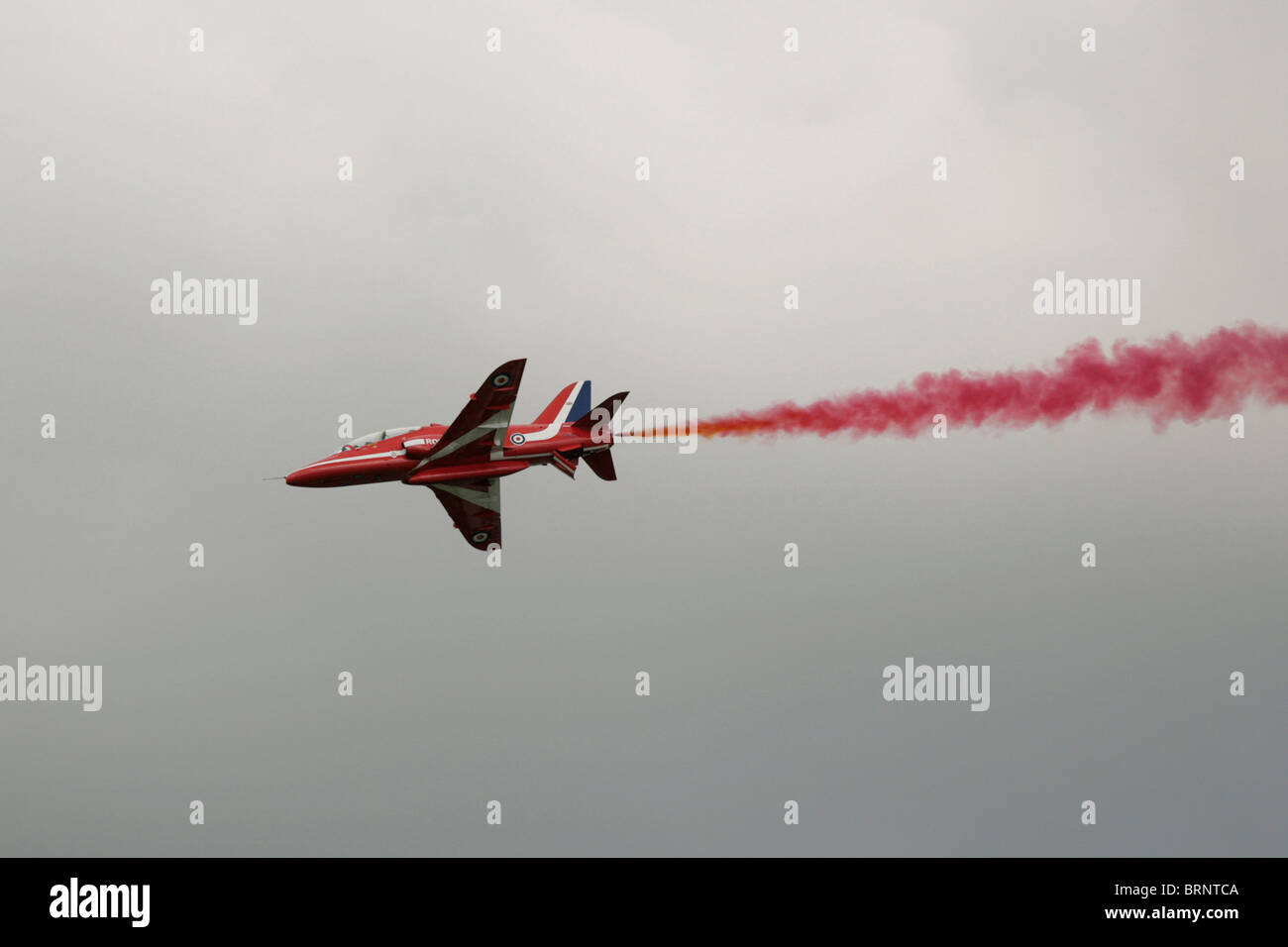 red arrows display team airshow formation smoke Stock Photo - Alamy