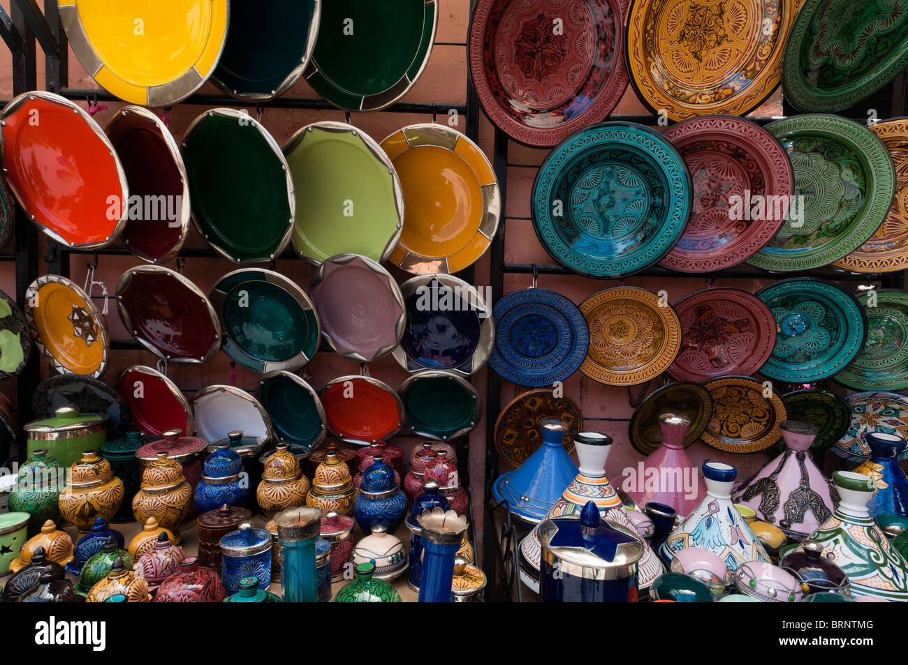 Ceramics, Medina Souk, Marrakech, Morocco Stock Photo - Alamy